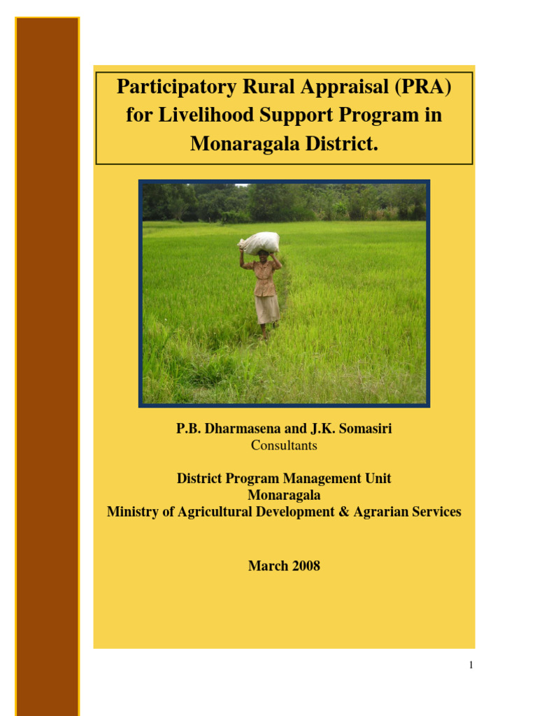 Participatory Rural Appraisal PRA For Li | PDF | Agriculture | Microfinance