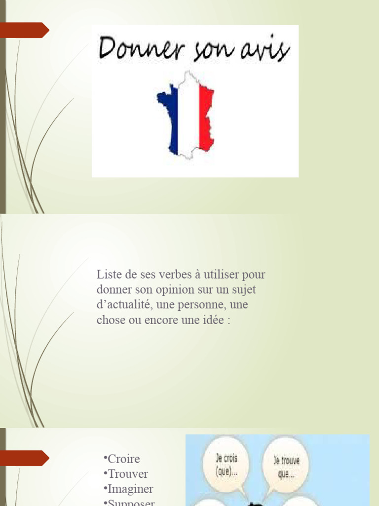 Exprimer Son Opinion en Français | PDF