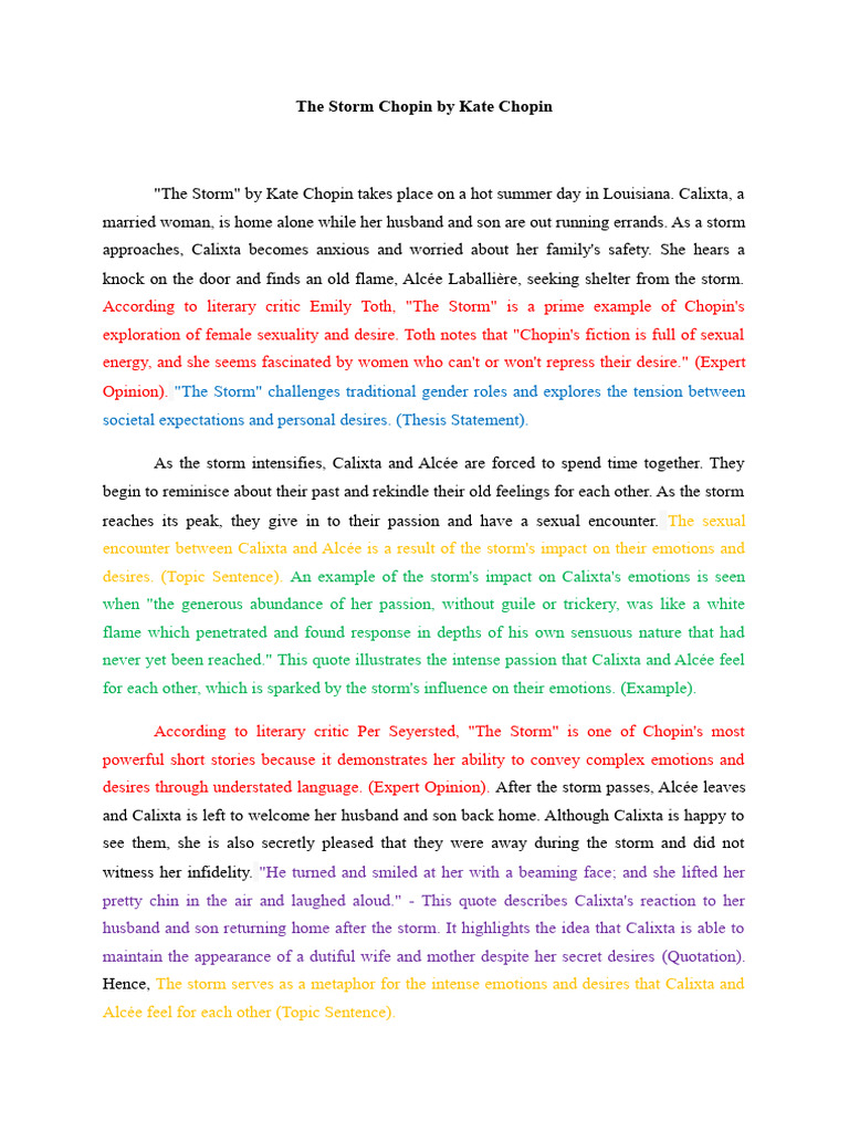 The Storm Chopin by Kate Chopin | PDF