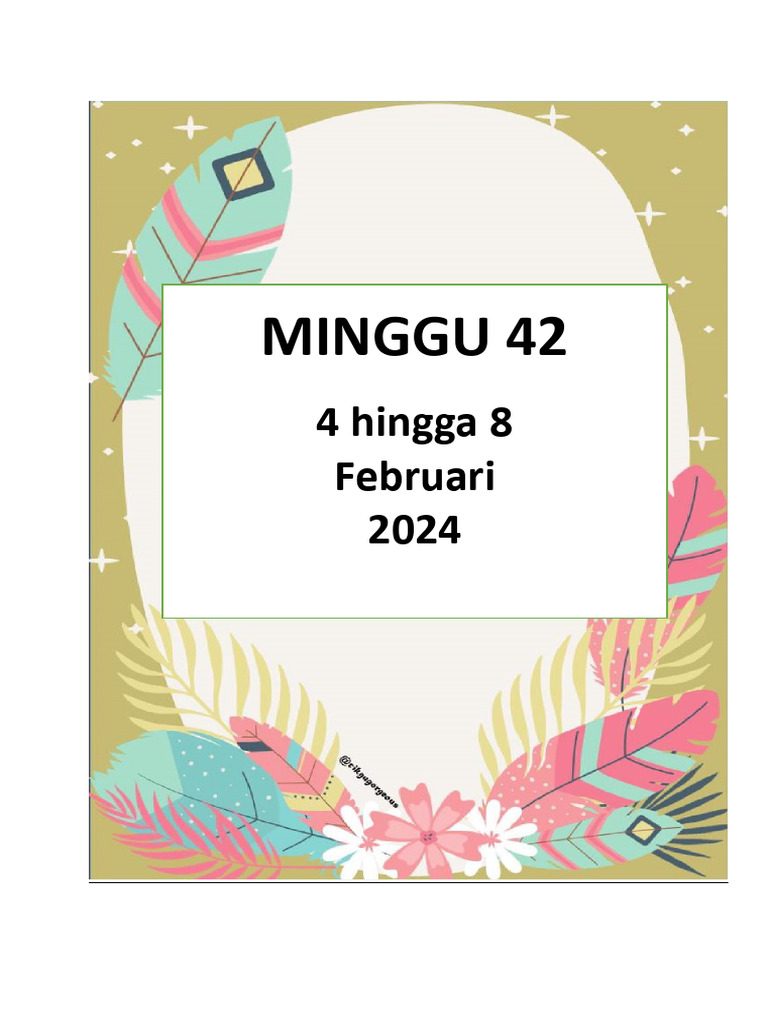 RPH MINGGU 42 Mengajar | PDF