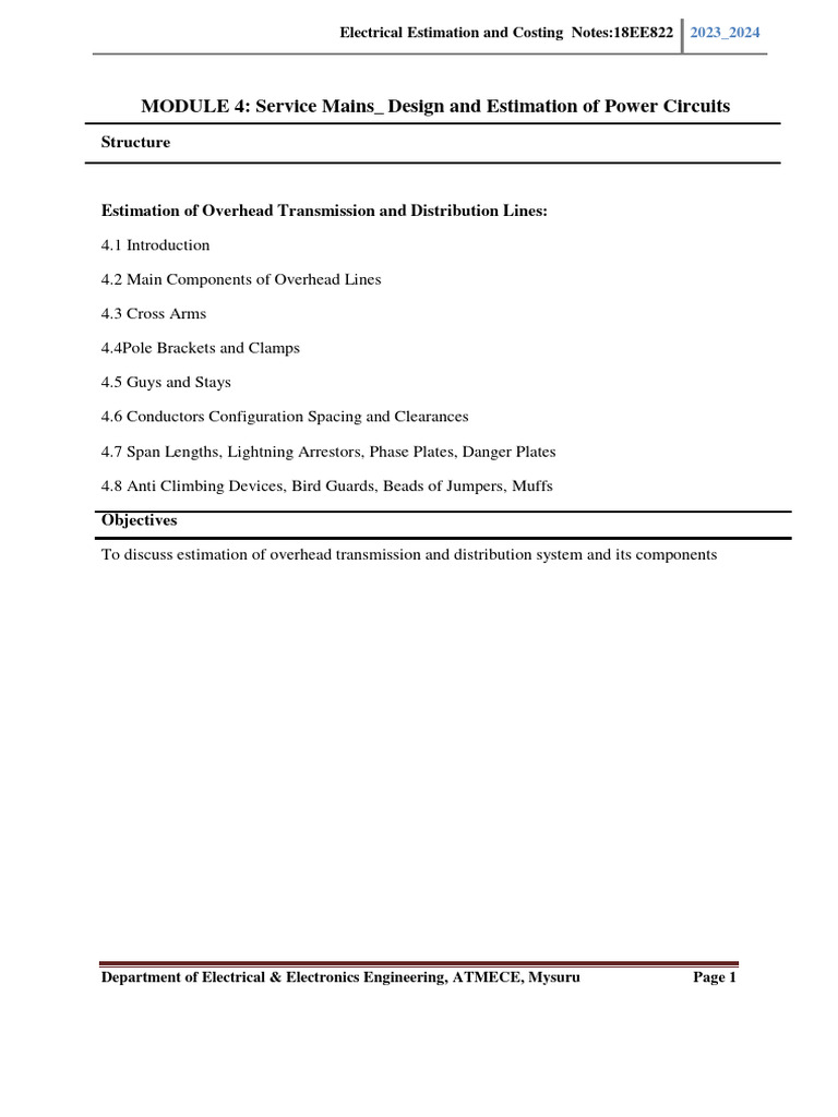 Module 4 Notes - 2023-2024 | PDF | Electric Power Distribution ...