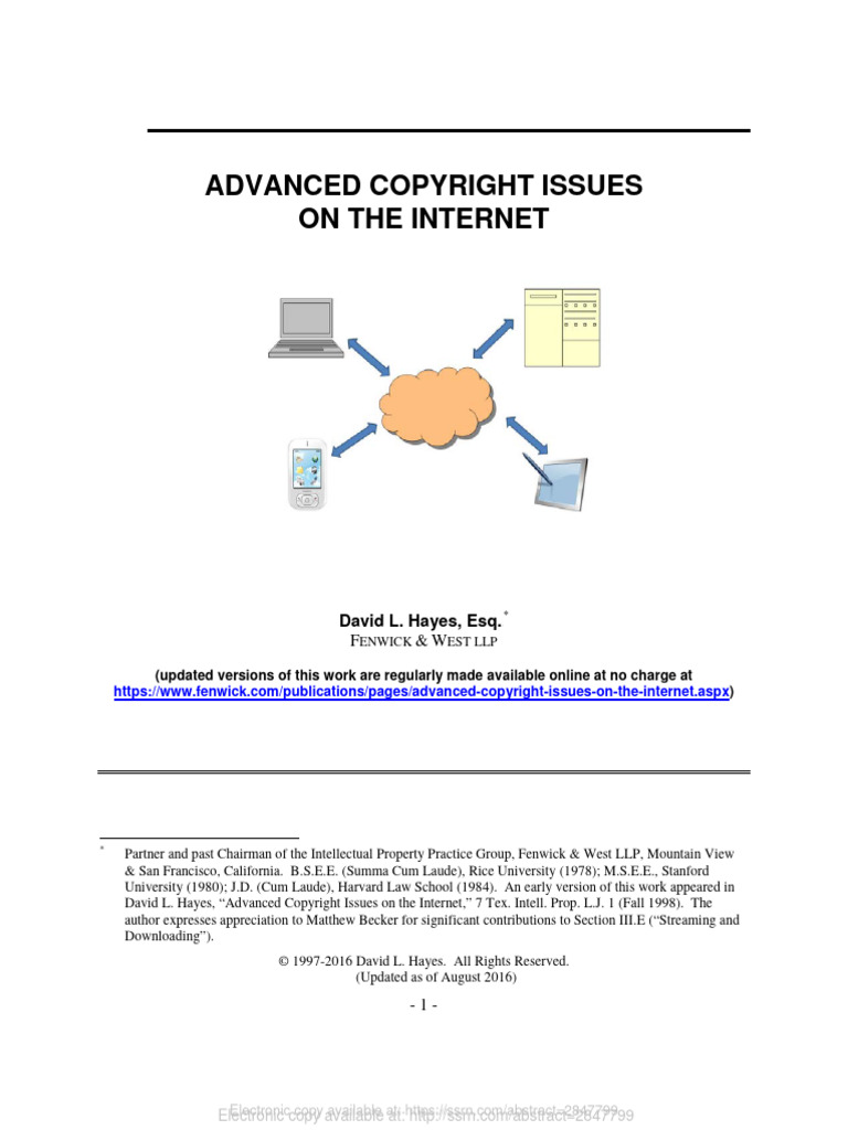 Advanced Copyright Issues On The Internet-1-200 | PDF | Digital ...