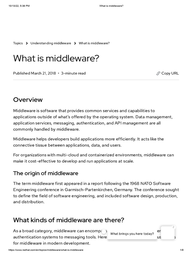 What Is Middleware | PDF | Red Hat | Cloud Computing