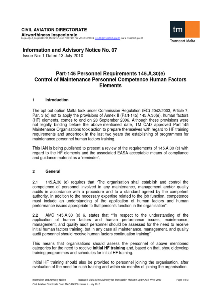 1 - IAN 07 HF Training | PDF