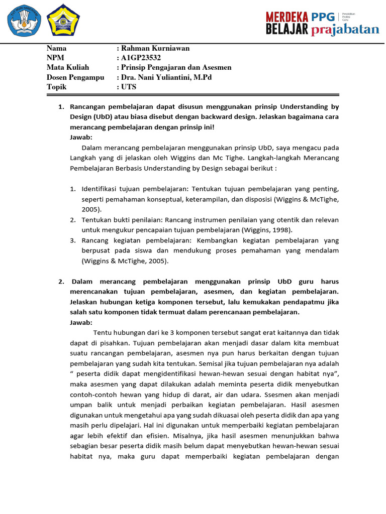 PPA UTS Rahman Kurniawan | PDF