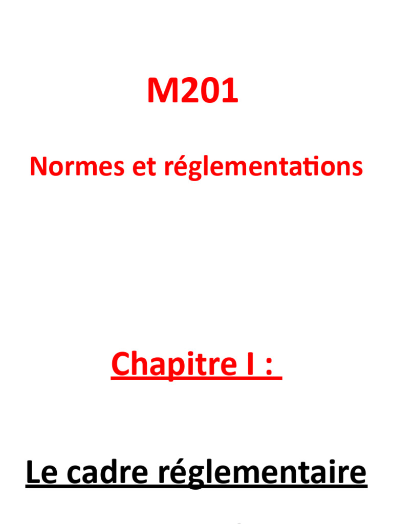 Présentation M201 Normes Et Réglementations | PDF | Béton | Efficacité énergétique