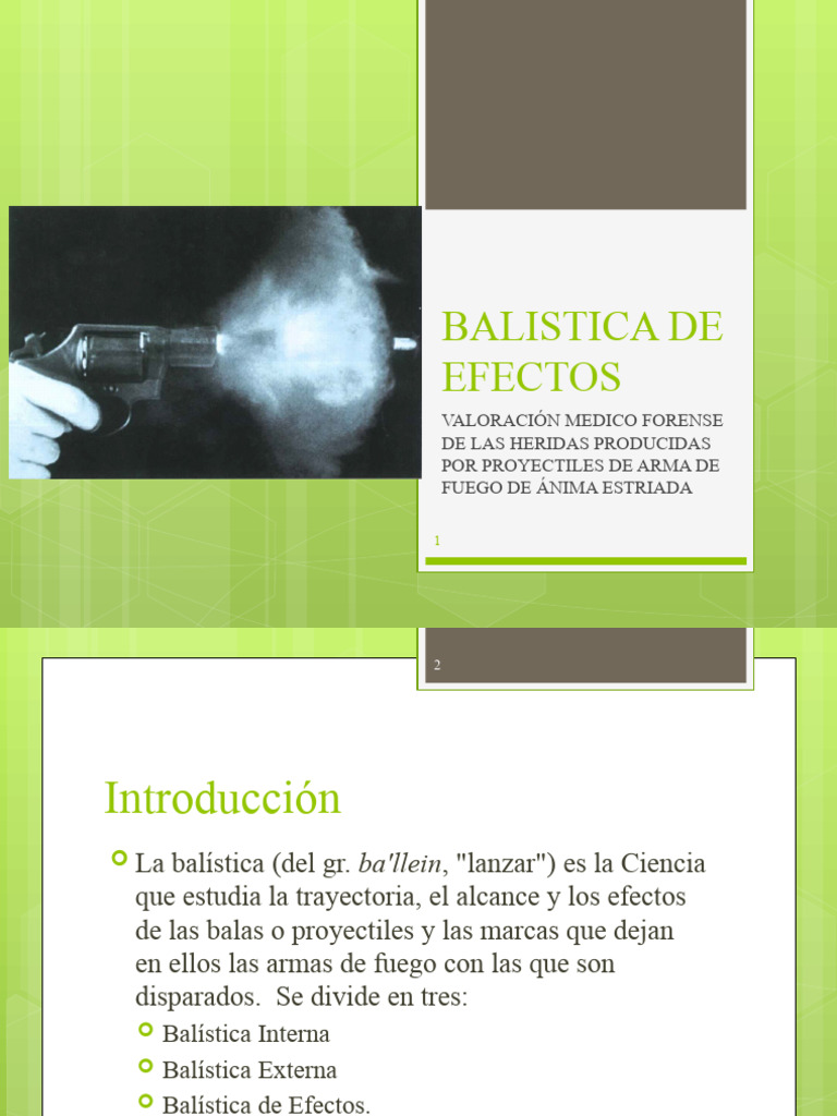 BALISTICA DE EFECTOS armas estriadas (2) | PDF | Armas de fuego | Balística