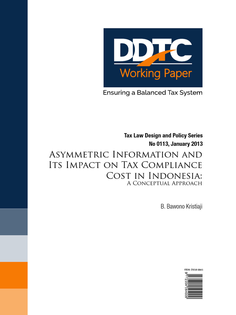 Working Paper Asymmetric Information Its Impact On Tax Compliance Cost ...