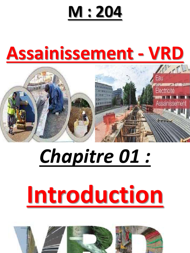 Présentation M204 Assainissement - VRD-1 | PDF | Boire de l'eau | Eau