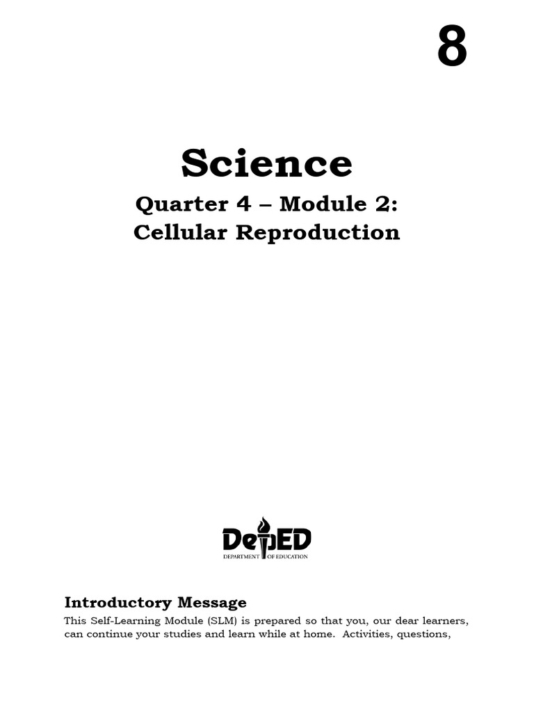 Sci8 Q4 Mod2 | PDF | Meiosis | Mitosis