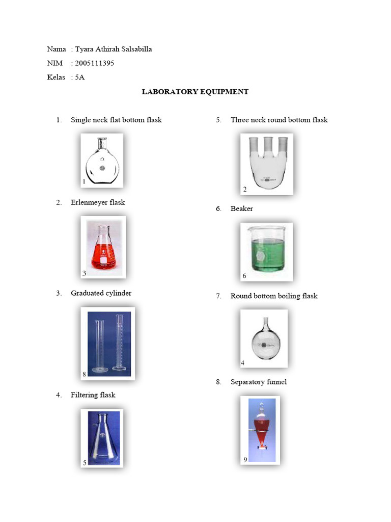 Essential Laboratory Equipment List | PDF | Cooking, Food & Wine ...