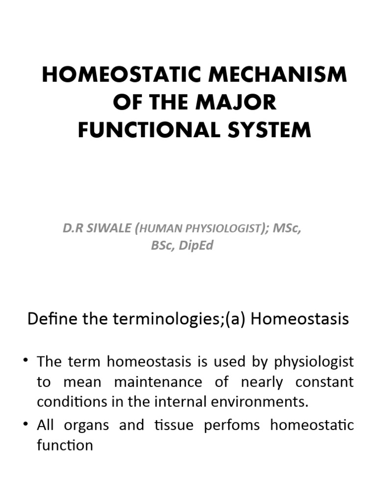 C. Homeostatic Mechanism of Major Functional Systems | PDF | Human Body ...