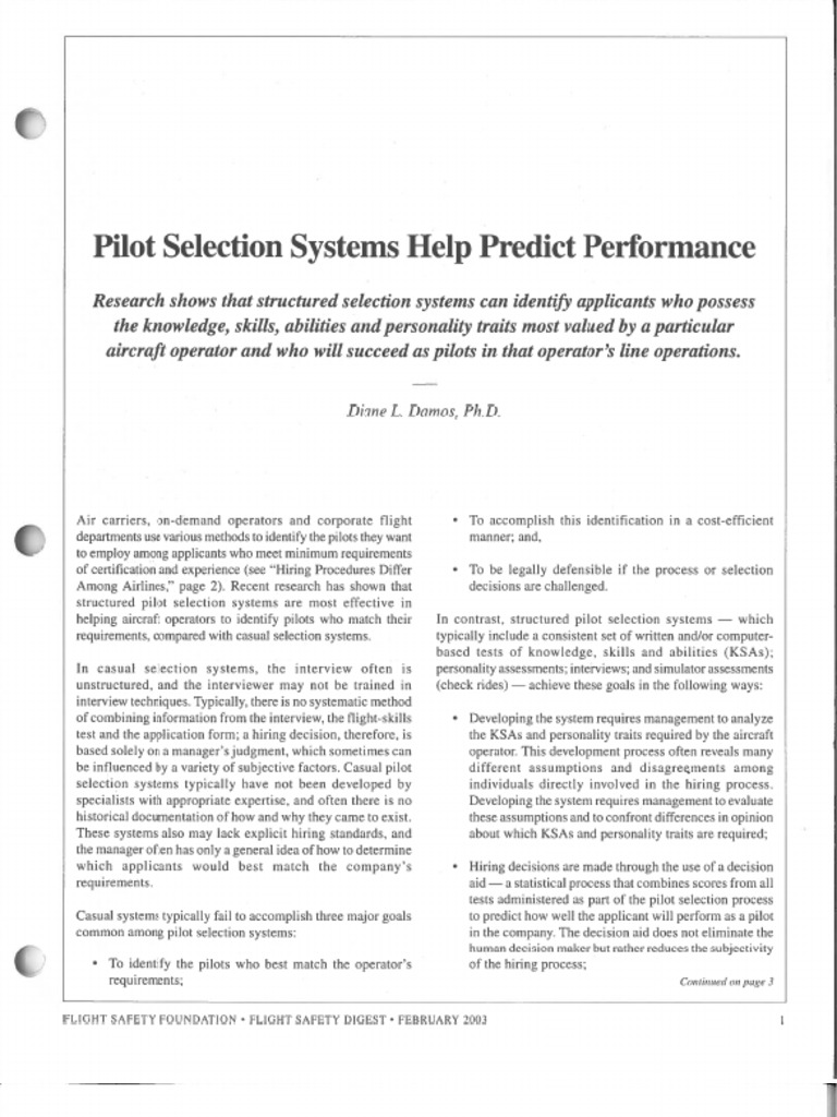 Pilot-Selection-System | PDF