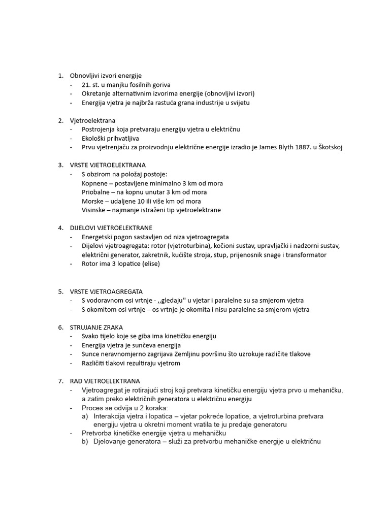 Princip Rada Vjetroelektrane | PDF