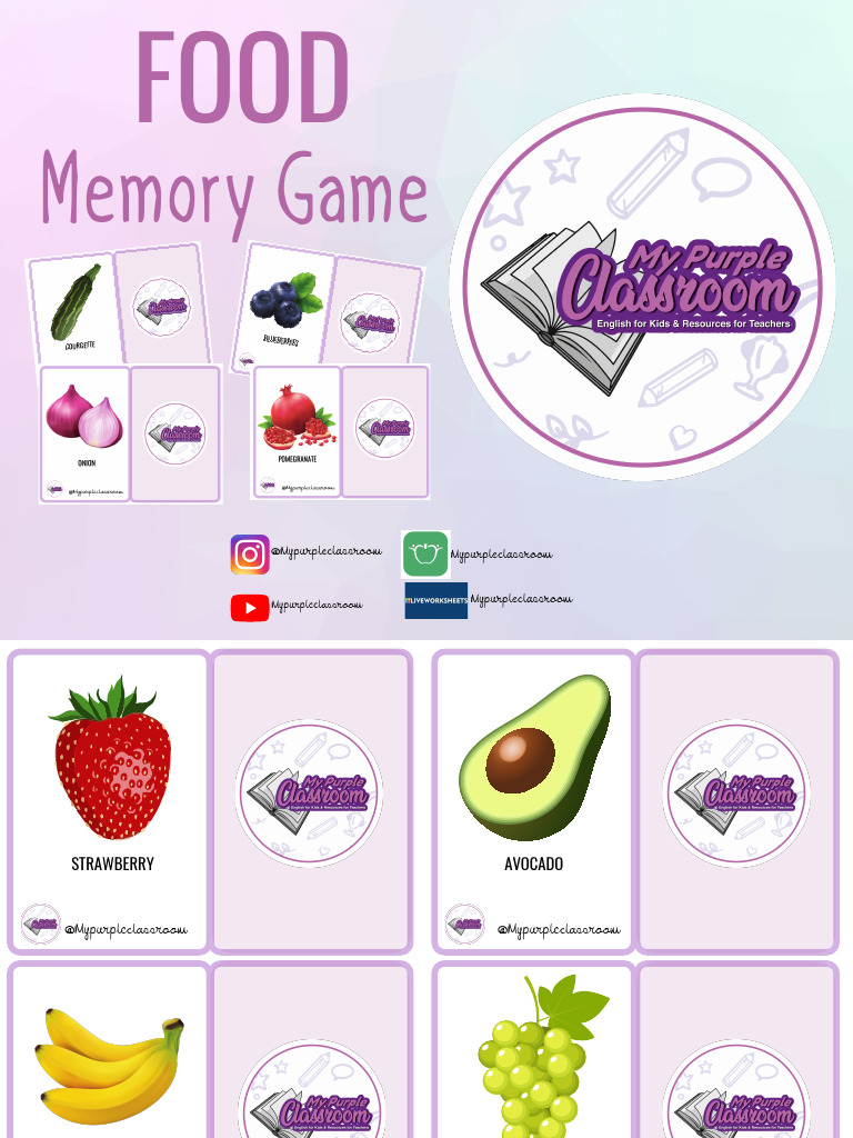 Fruits Vegetables Memory 6pcglm | PDF | Fruit | Foods