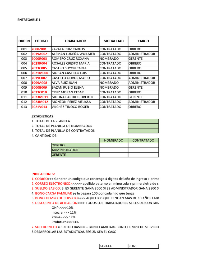 Ejercio 1 | PDF | Ortografía