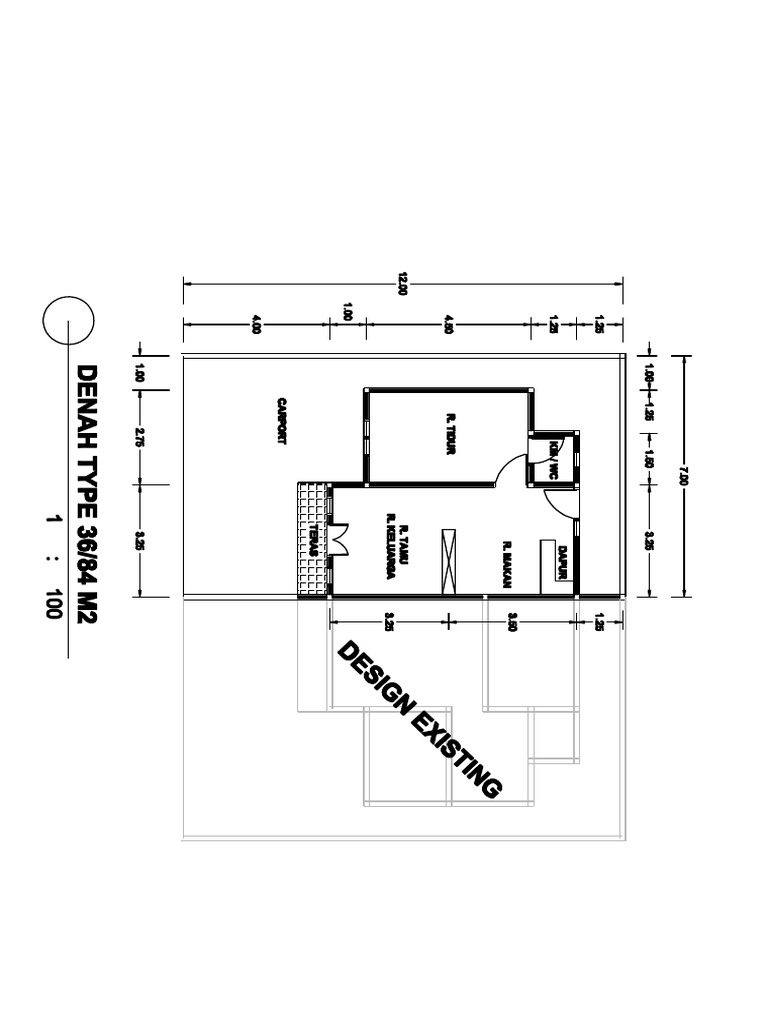 Denah Type 36revisi | PDF