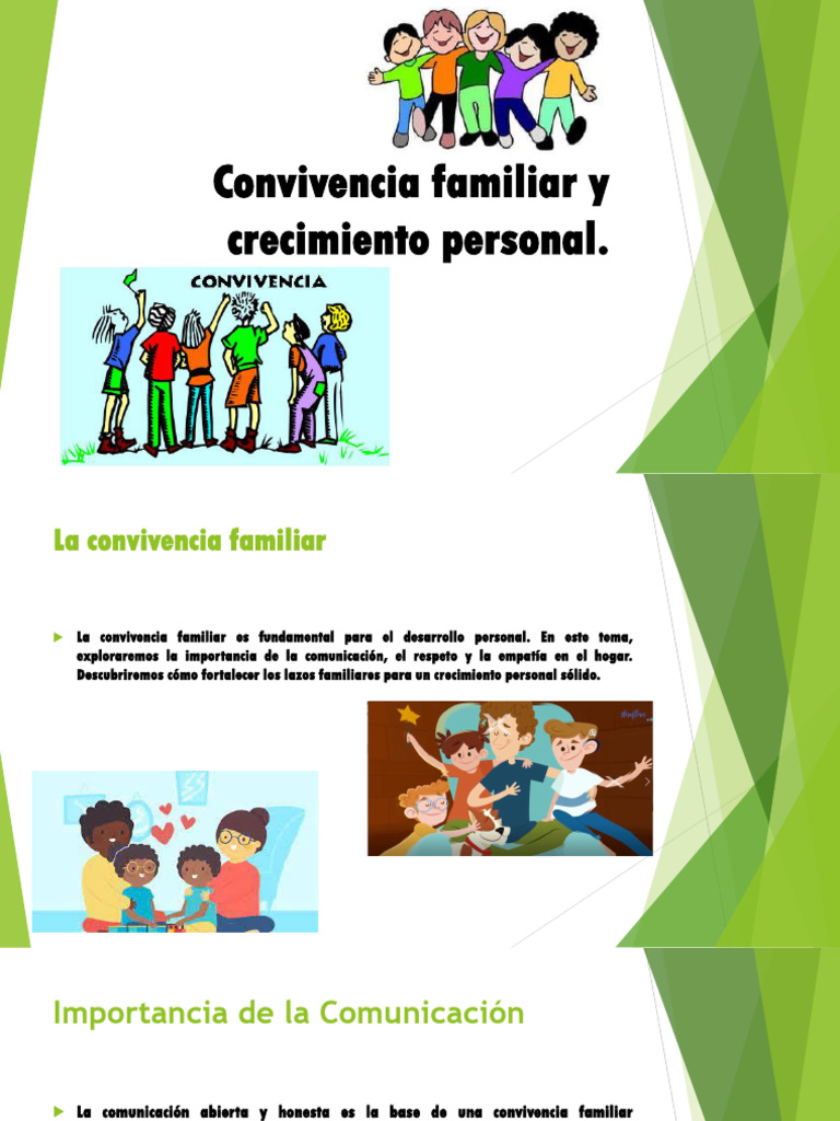 Convivencia Familiar y Crecimiento Personal. | PDF