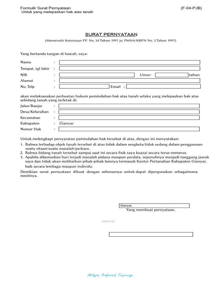 Surat Pernyataan 2x | PDF | Teknologi & Rekayasa