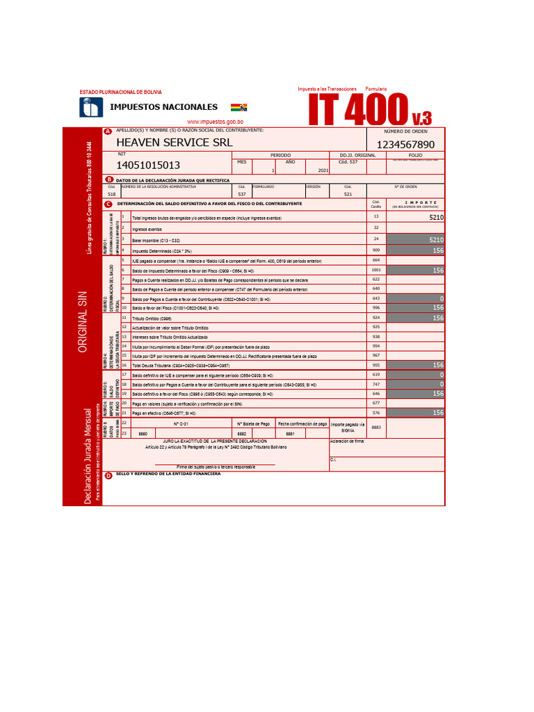 Formulario 400 | PDF | Impuestos | Finanzas del gobierno