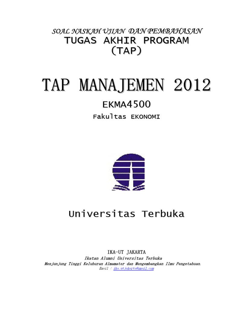 Contoh Soal TAP Manajemen UT | PDF