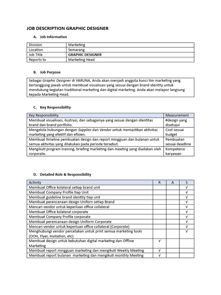 JD - Graphic Designer | PDF