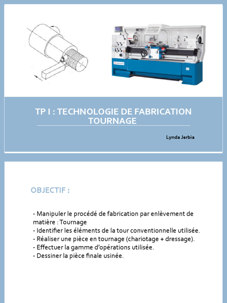 Compte Rendu Tournage - TP I | PDF | Usinage