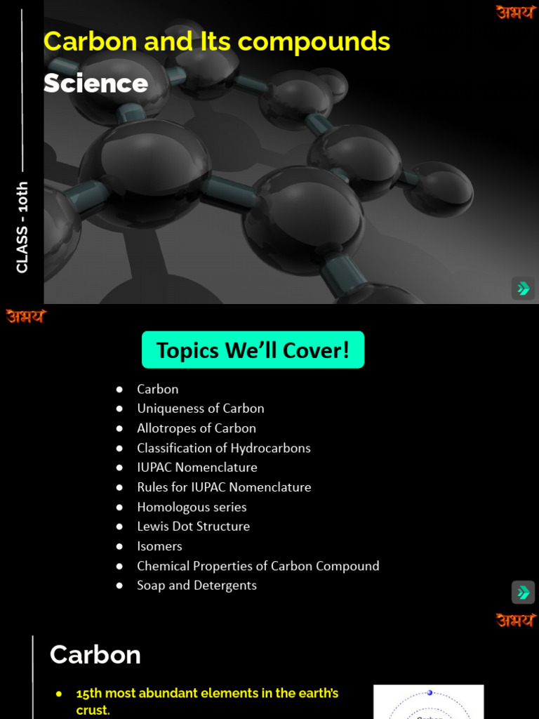 Carbon Compounds and Their Properties | PDF | Carbon | Chemical Compounds