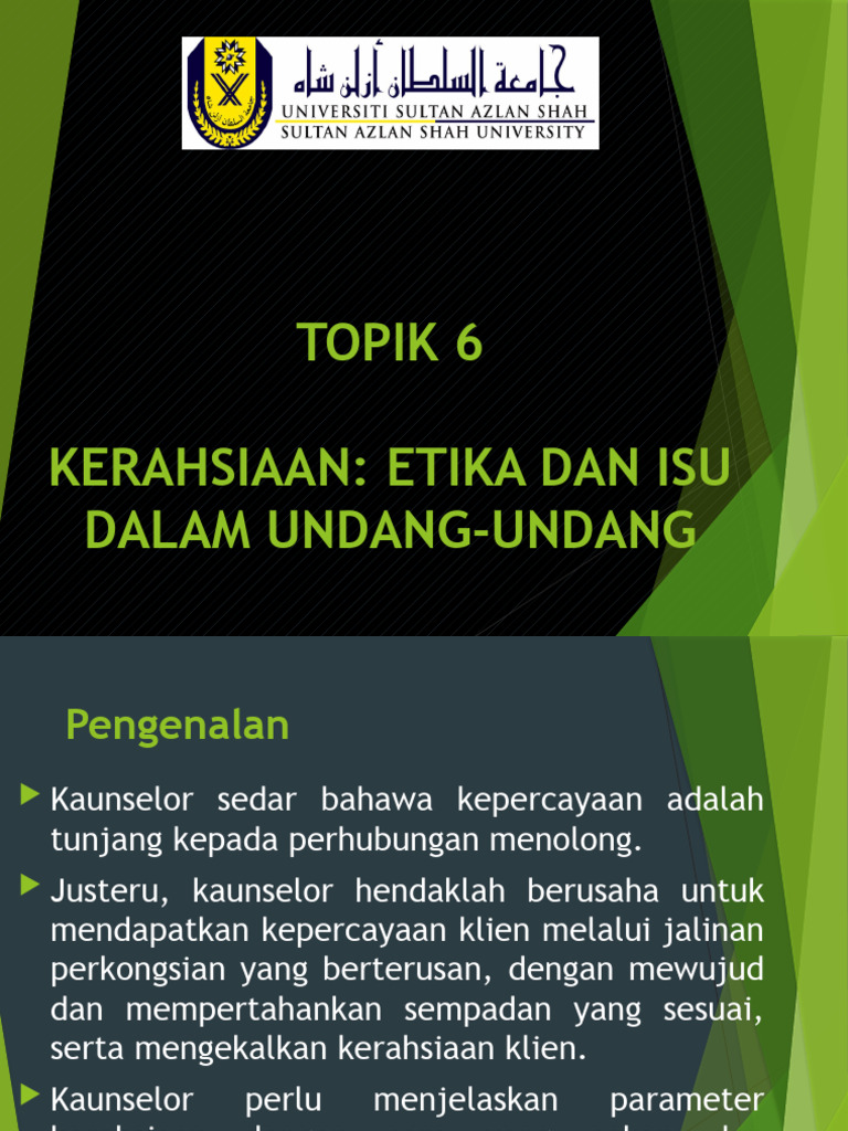 Bab 5 Kerahsiaan Etika Isu Undang | PDF