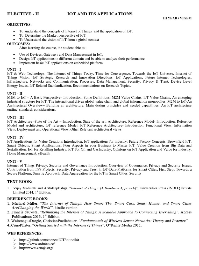 IOT and Its Applications | PDF | Internet Of Things | Communication