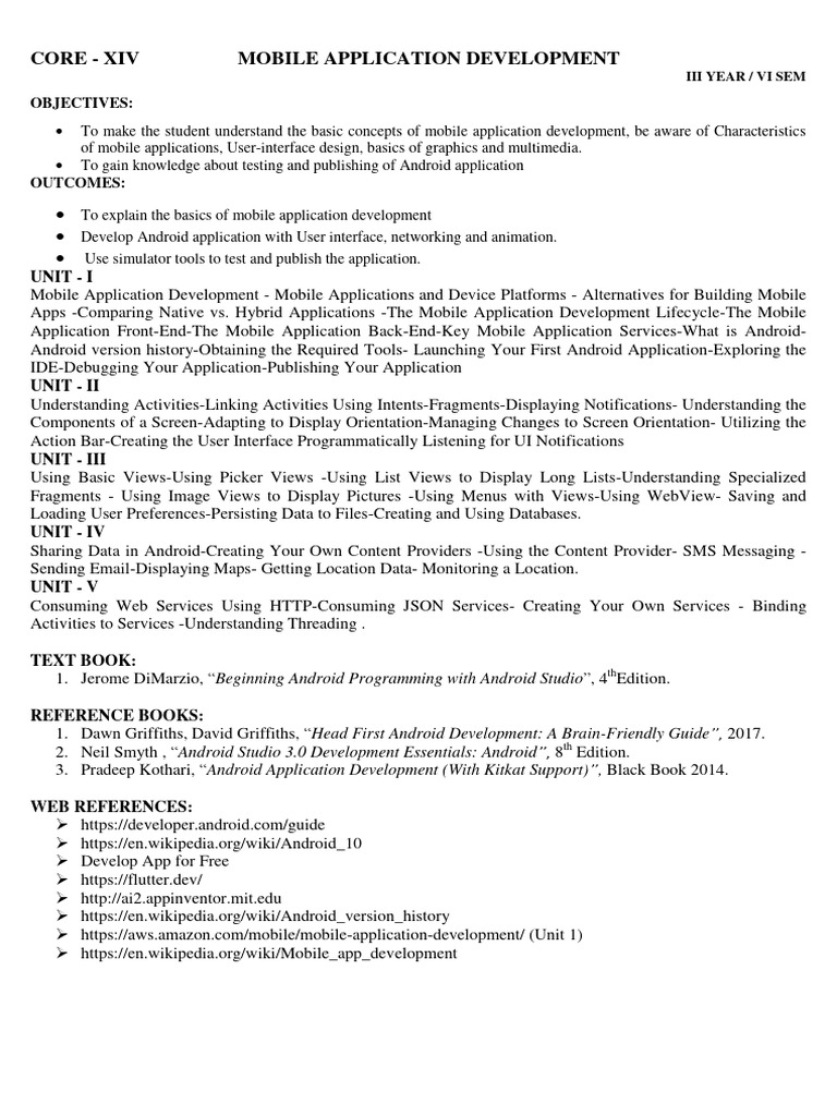 Mobile Application Development Download Free Pdf Mobile App Android Operating System