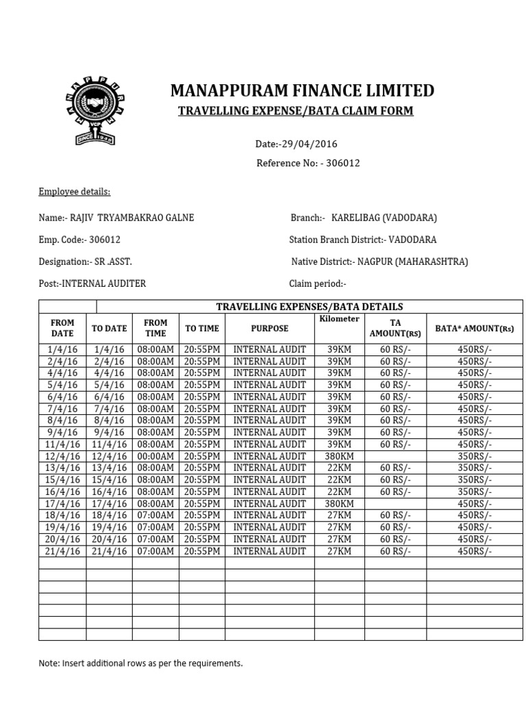 Claim Form-Auditors - Copy-2 | PDF | Internal Audit | Accounting