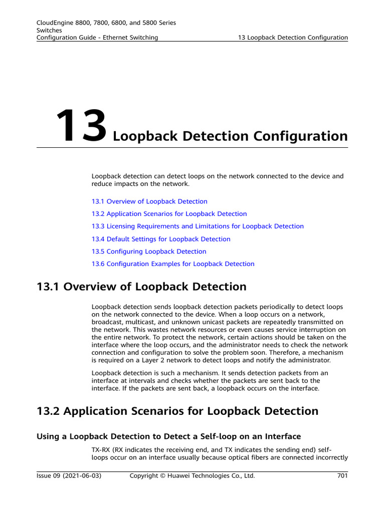 01 13 Loopback Detection Configuration Pdf Computer Network 0160
