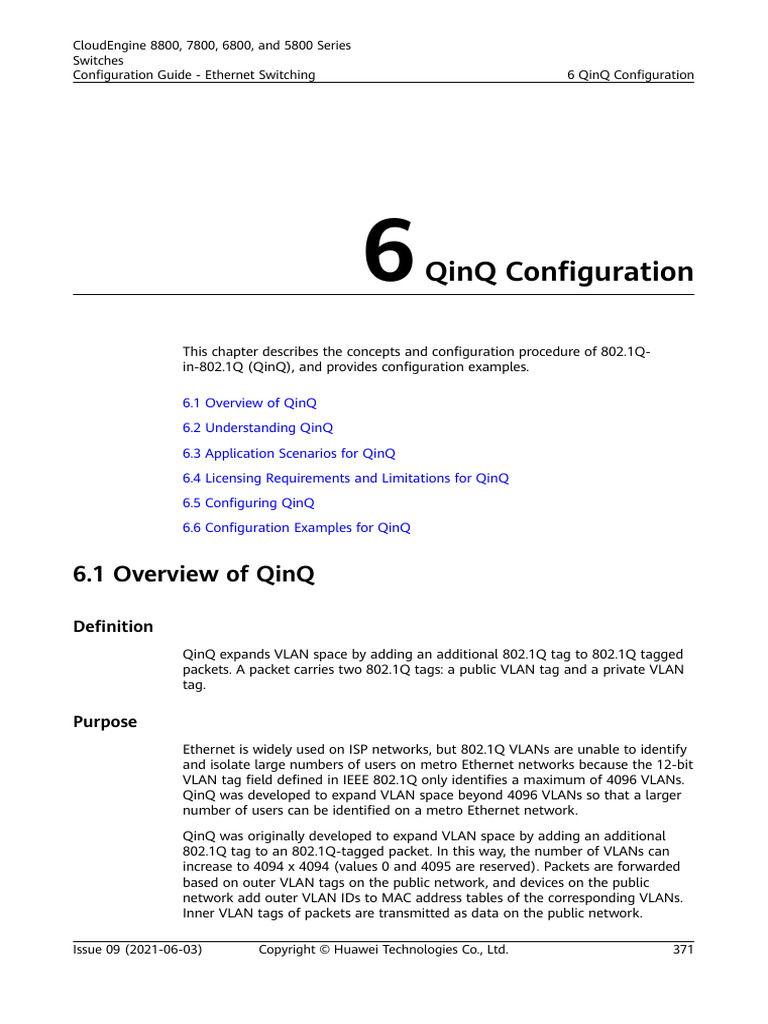 01-06 QinQ Configuration | PDF | Computer Network | Network Switch