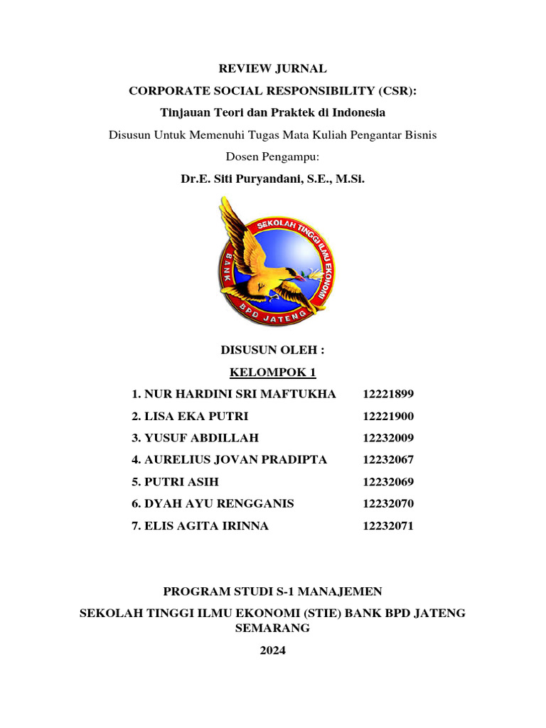 Tugas Kelompok 1 CSR | PDF