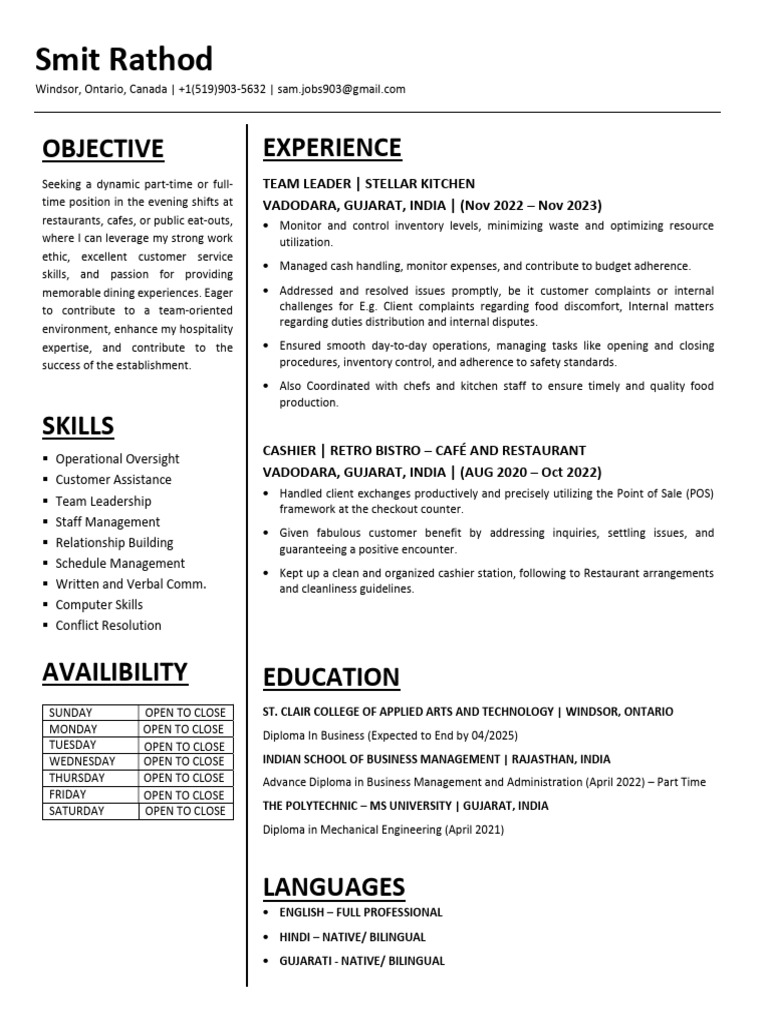 Smit Rathod - Resume Template | Download Free PDF | Point Of Sale ... Smit Rathod - Resume Template | Download Free PDF | Point Of Sale ...
