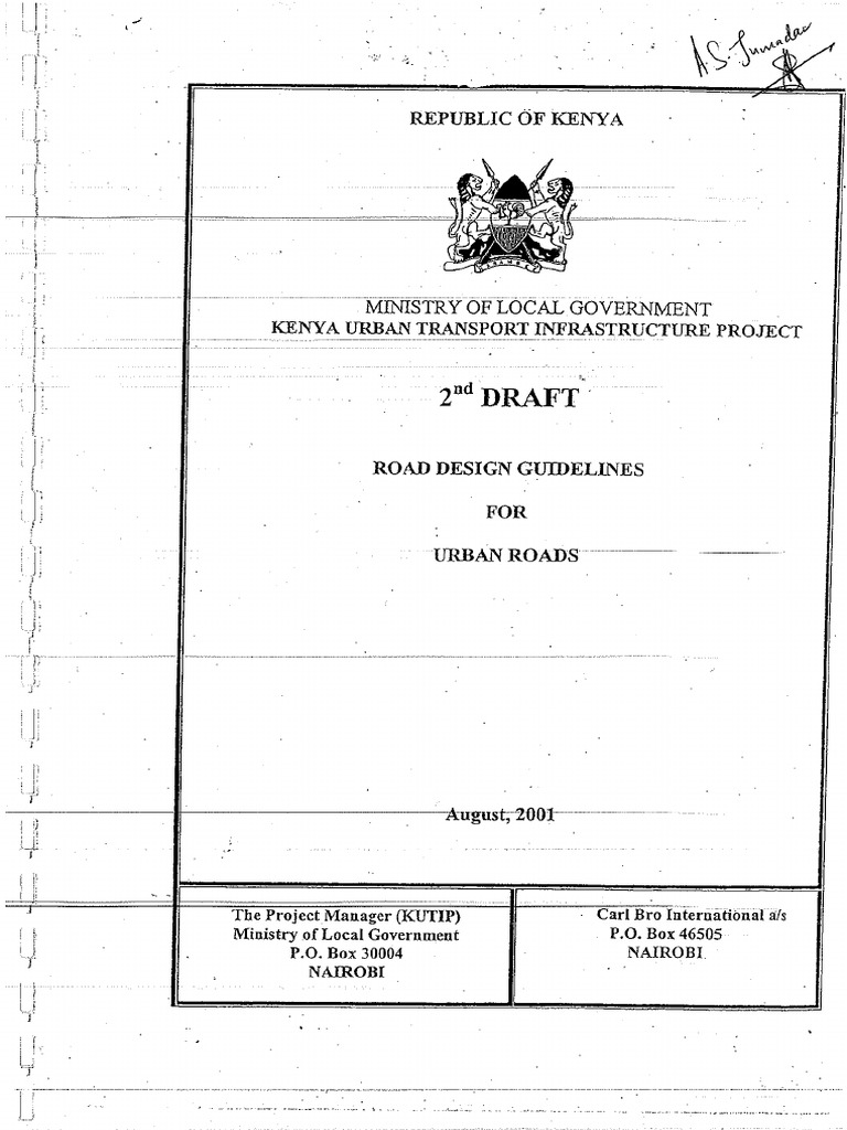 2nd Draft - Road Design Guidelines For Urban Roads - Aug.2001 | PDF