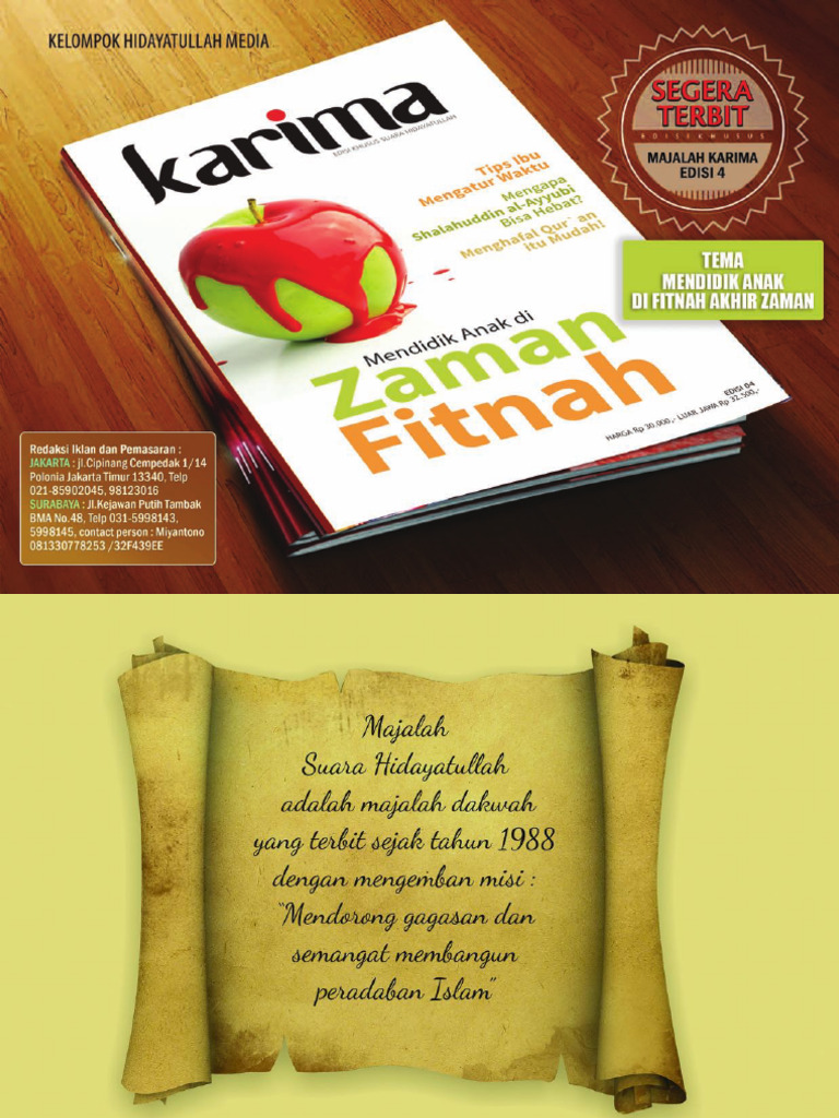 Proposal Iklan Majalah Karima 4 Tahun 2016 | PDF