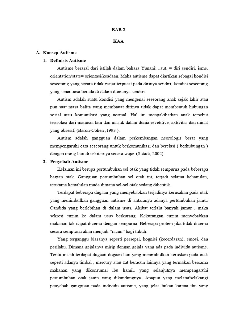 Landasan Teori Autism | PDF | Kesehatan Holistik | Sains & Matematika