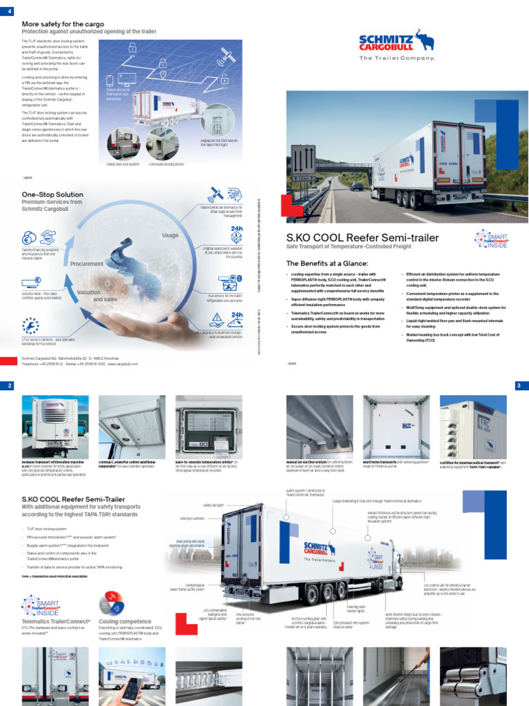 Brief Information SKO COOL SMART Reefer Semi-Trailer | PDF | Truck | Door