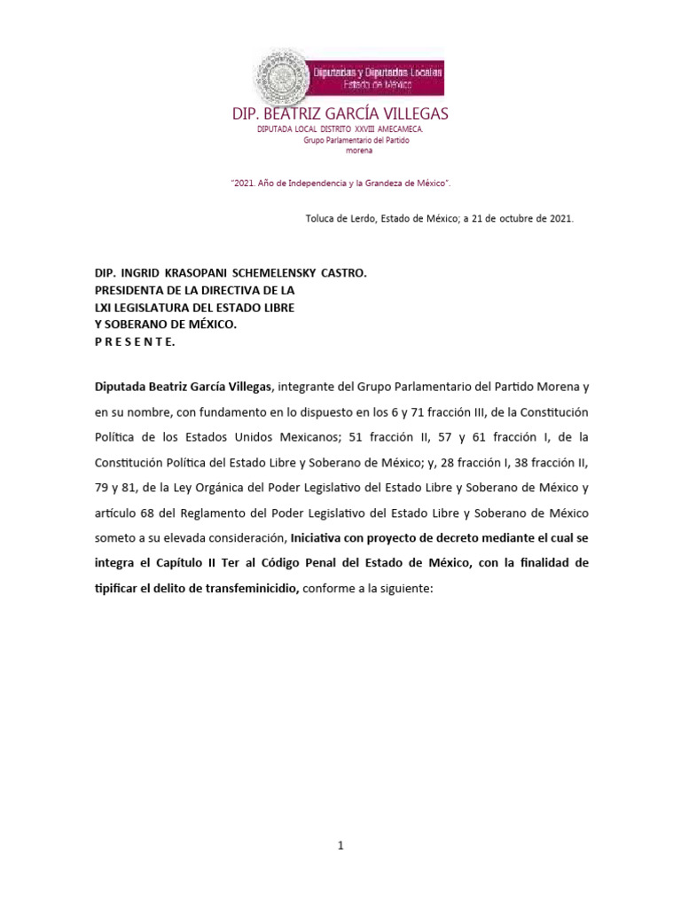 34 Inic Cod Pen Beatriz Observaciones | PDF | La violencia contra las ...