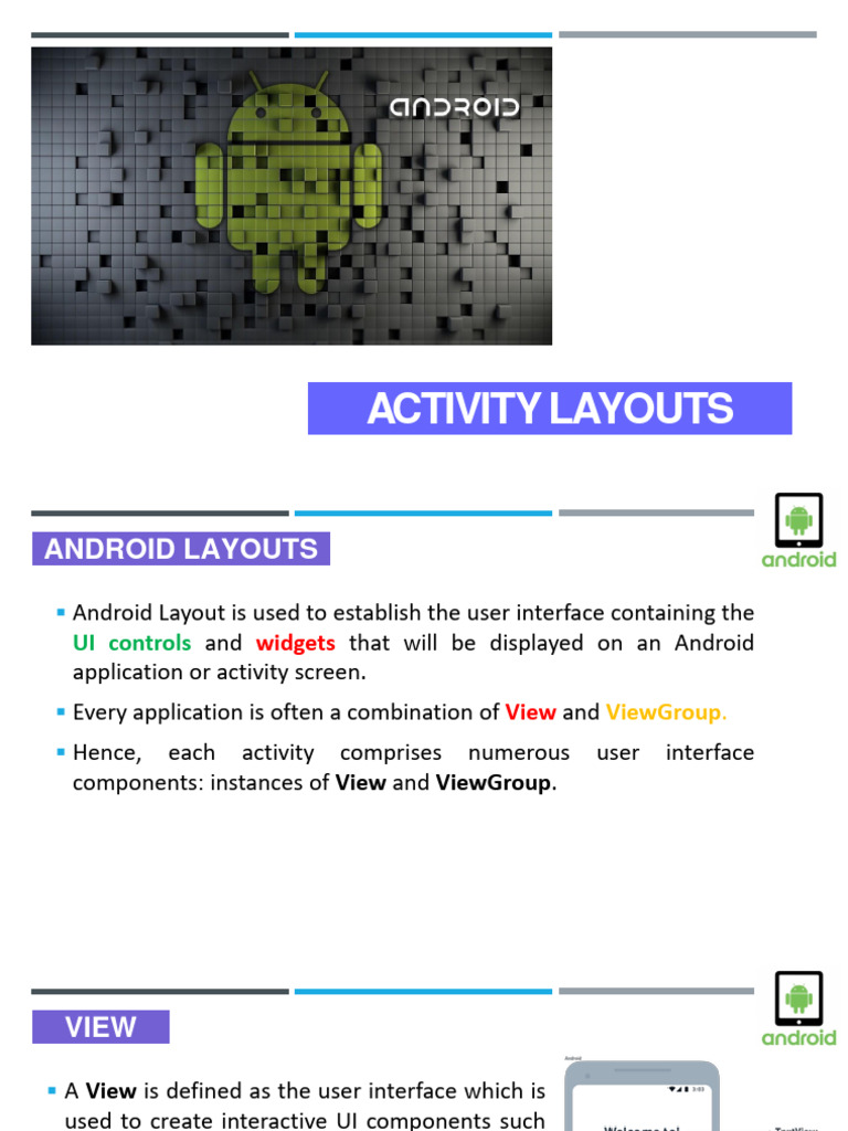 8 - Android Layout | Download Free PDF | Graphical User Interfaces | Page Layout