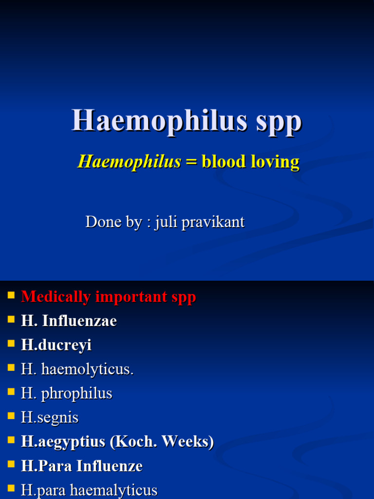 Haemophilus | PDF | Microbiology | Medical Specialties
