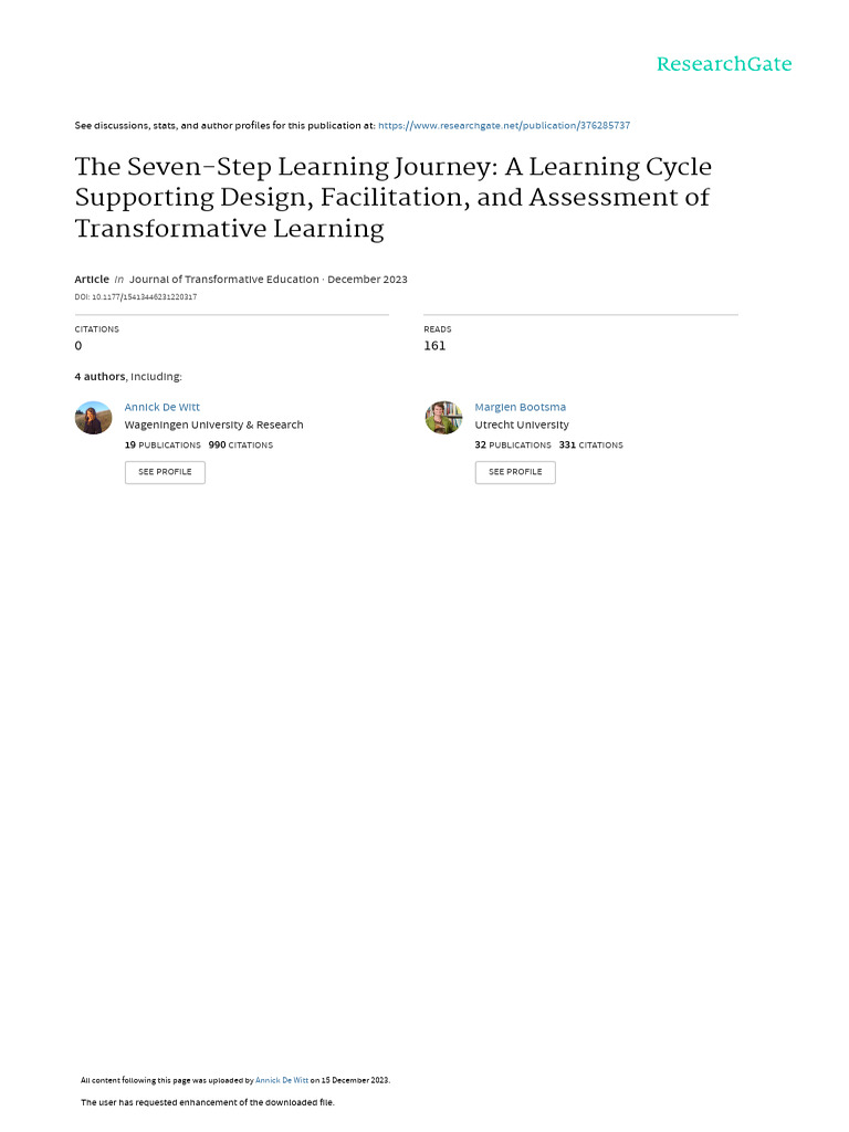The Seven Step Learning Journey | PDF | Learning | Knowledge