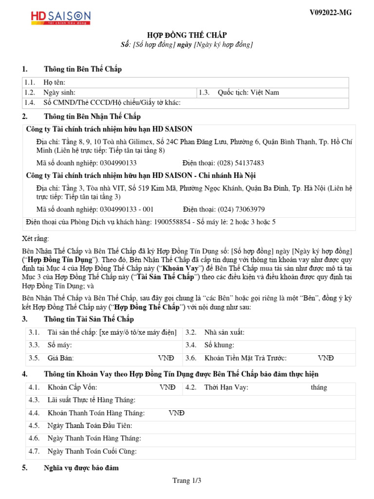 Hop Dong The Chap 1 | PDF