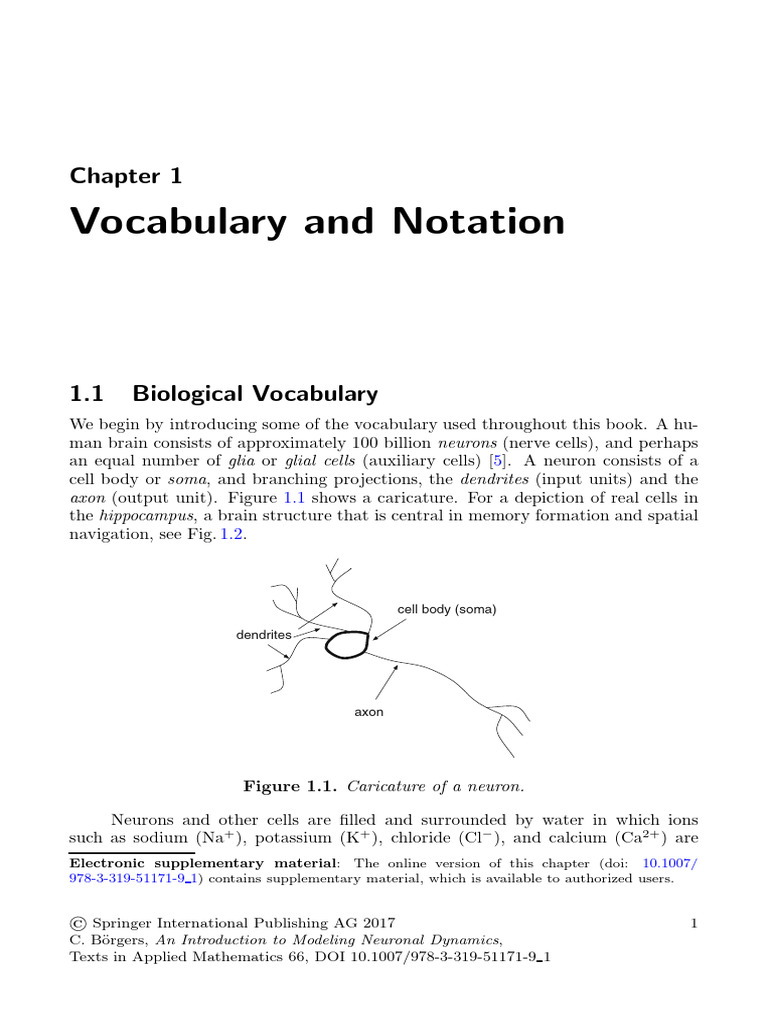 Börgers - 2017 - An Introduction To Modeling Neuronal Dynamics. | PDF ...