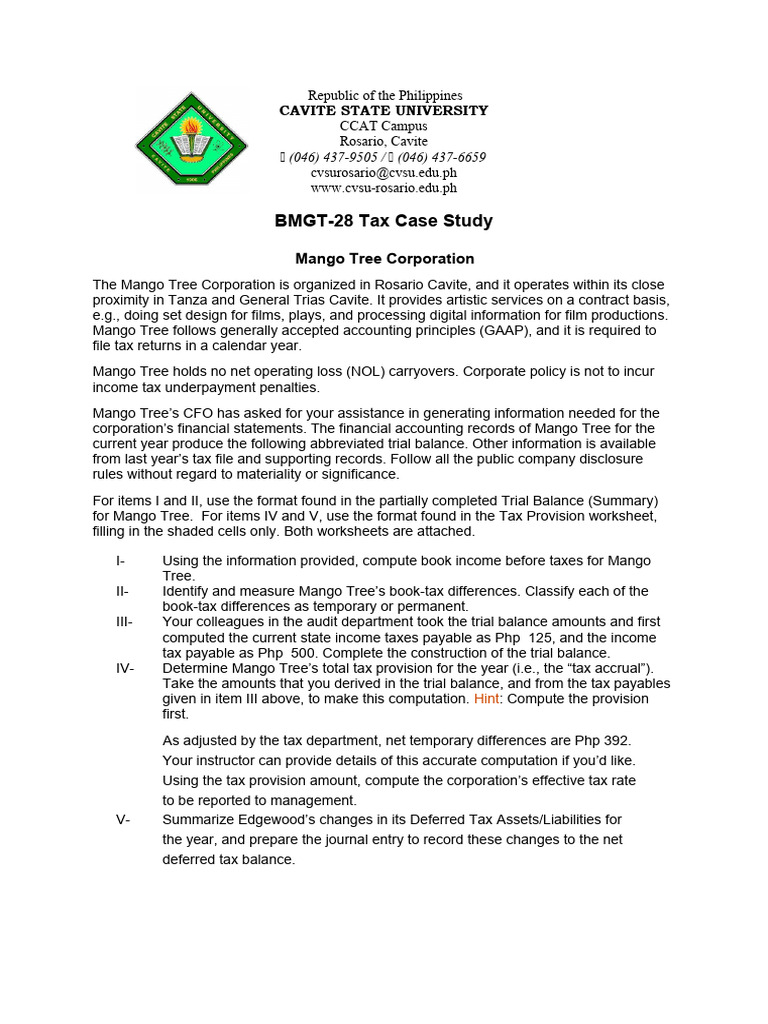BMGt28 Case Study | PDF | Expense | Tax Deduction BMGt28 Case Study | PDF | Expense | Tax Deduction