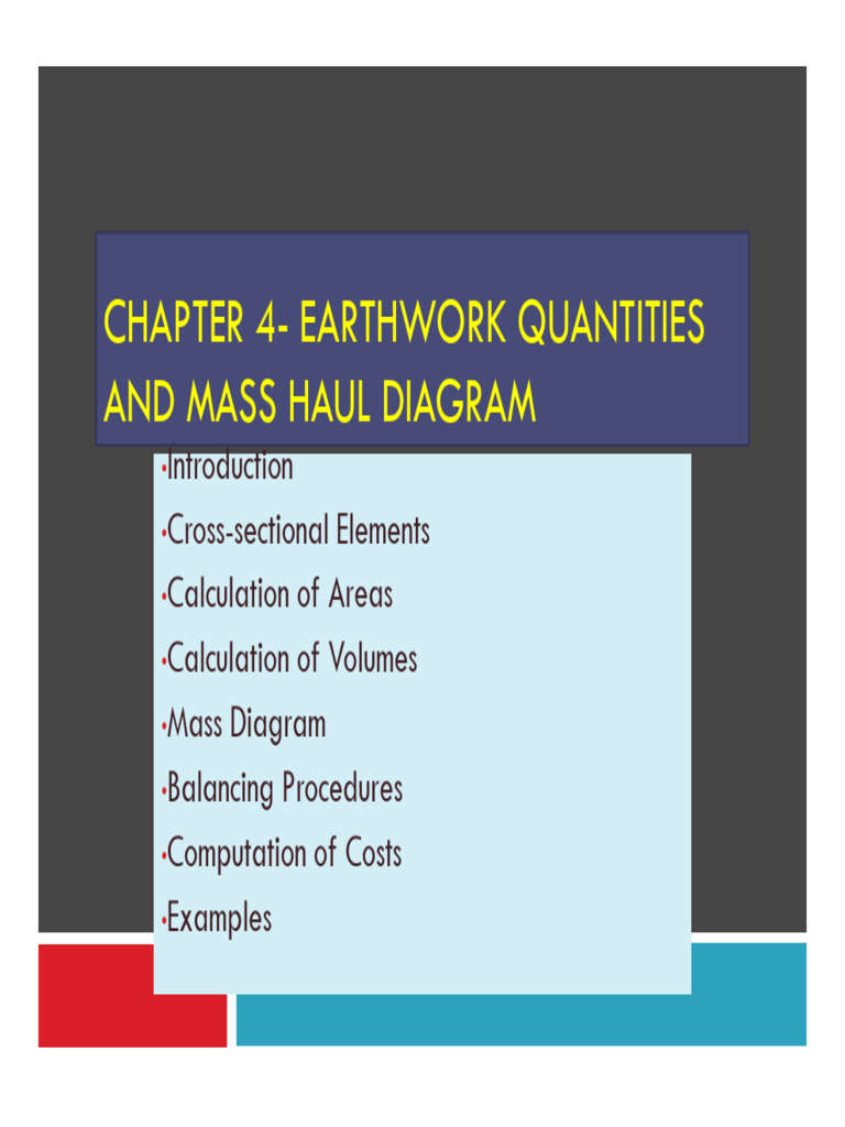 Earthwork Quantities and Mass Haul Diagram | PDF | Volume | Metrology