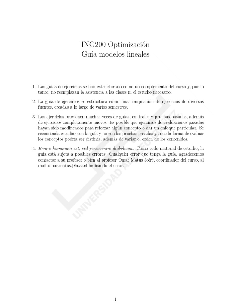 Guía Modelado Lineal | PDF | Presupuesto | Programación lineal