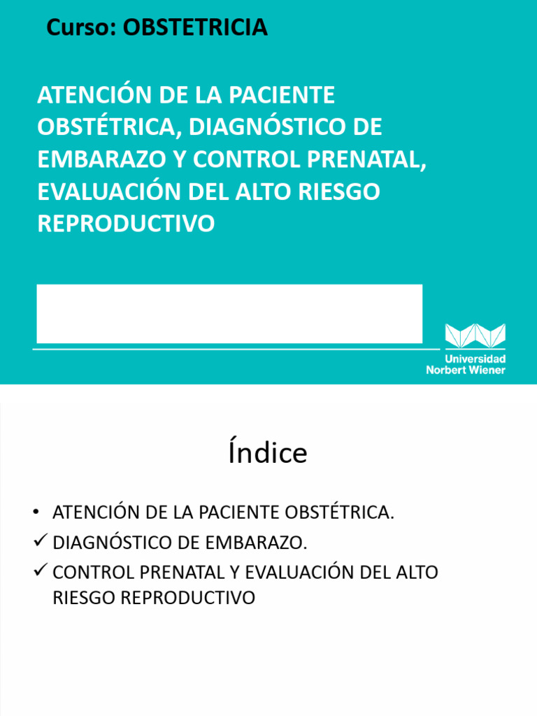 Atención de La Paciente Obstétrica | PDF | El embarazo | Diabetes ...